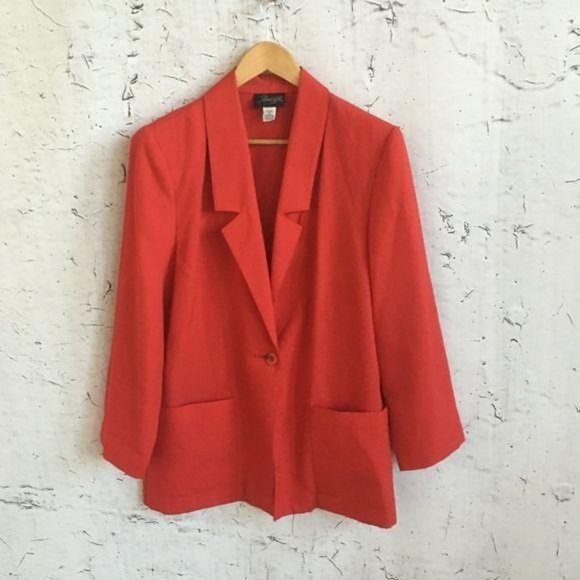 RADCLIFFE | Jackets & Coats | Radcliffe Red Orange Blazer | Poshmark